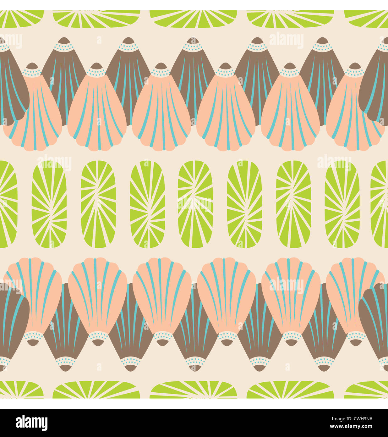 An Abstract of sea shells and other sea elements creating beautiful ...