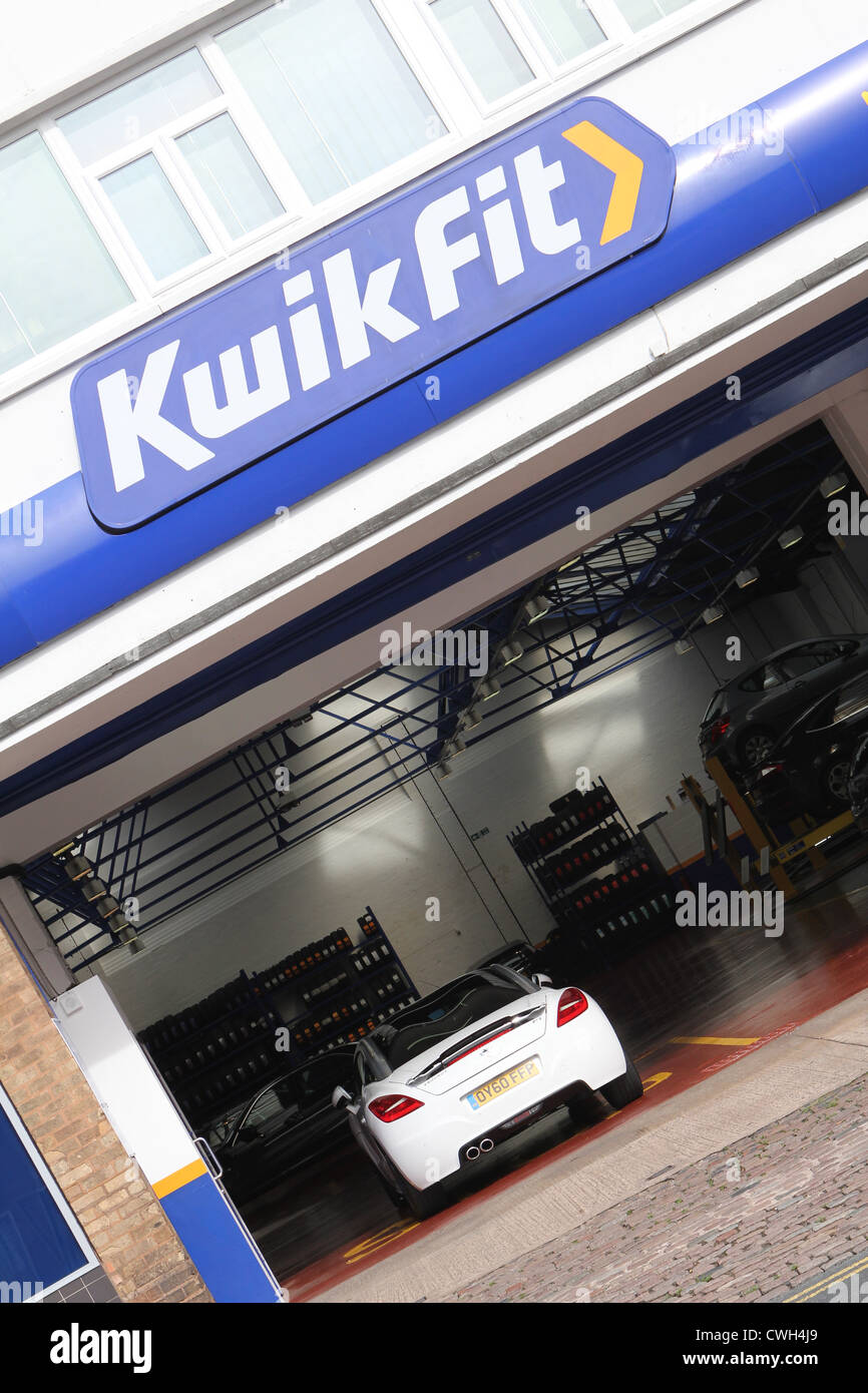 Kwik Fit garage in Birmingham, England, UK. Kwik Fit carries out MOTs ...