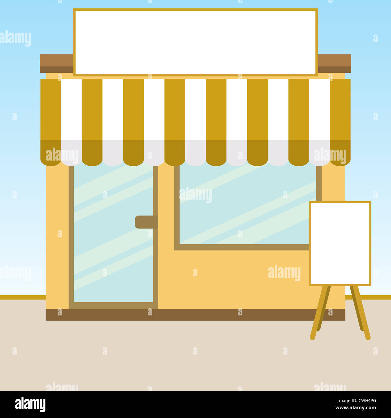 Vector illustration of a small retail store Stock Photo - Alamy