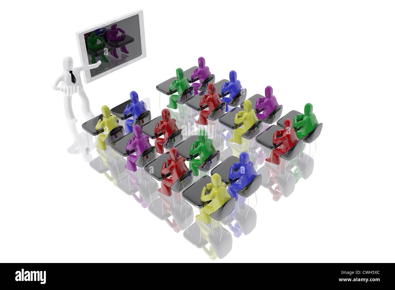 Professor lecturing to students in the classroom Stock Photo - Alamy