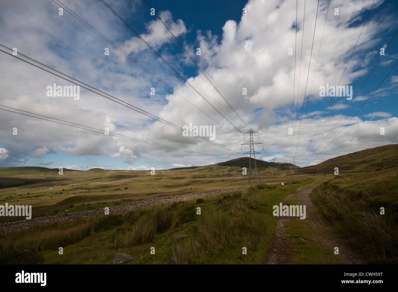 Bwlch-y-Ddeufaen mountain pass Carneddau range North Snowdonia Stock ...