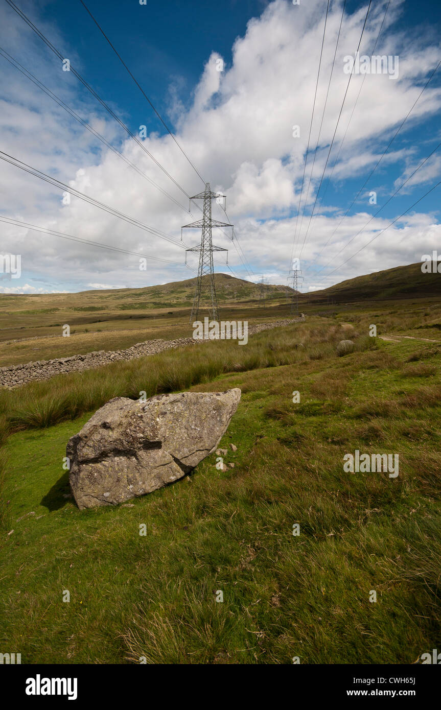 Bwlch-y-Ddeufaen mountain pass Carneddau range North Snowdonia Stock ...