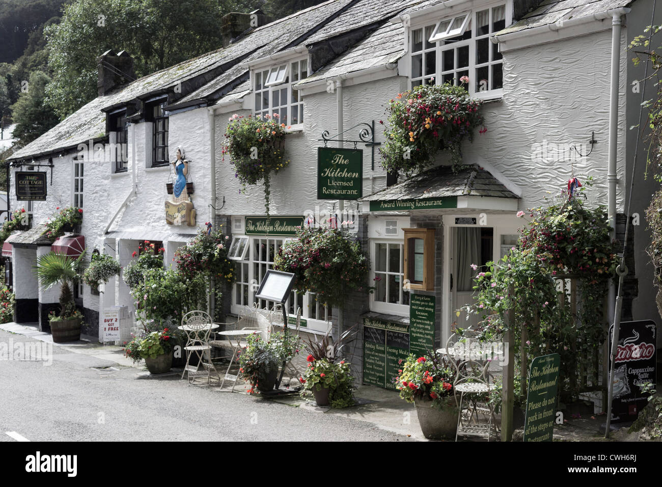 The Kitchen Restaurant Polperro Cornwall UK Stock Photo - Alamy