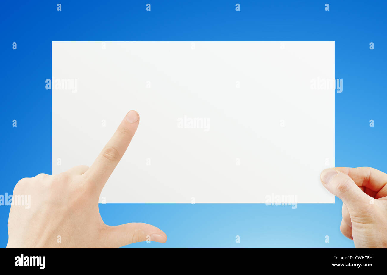 Hand holding paper Stock Photo - Alamy