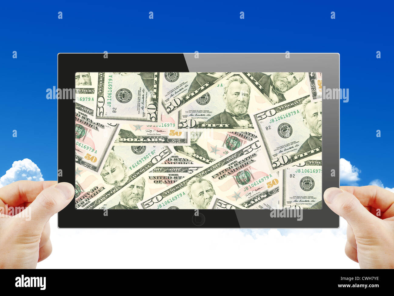 Black generic tablet pc, 3d render Stock Photo - Alamy