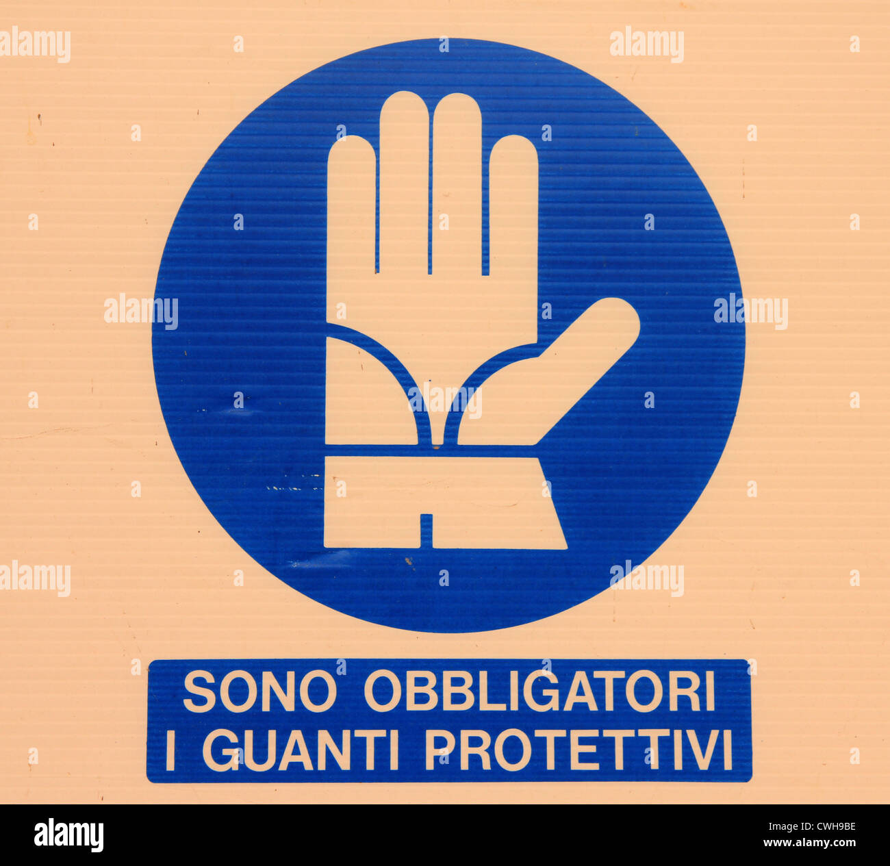 Italian health and safety sign notice at work building site Stock Photo ...