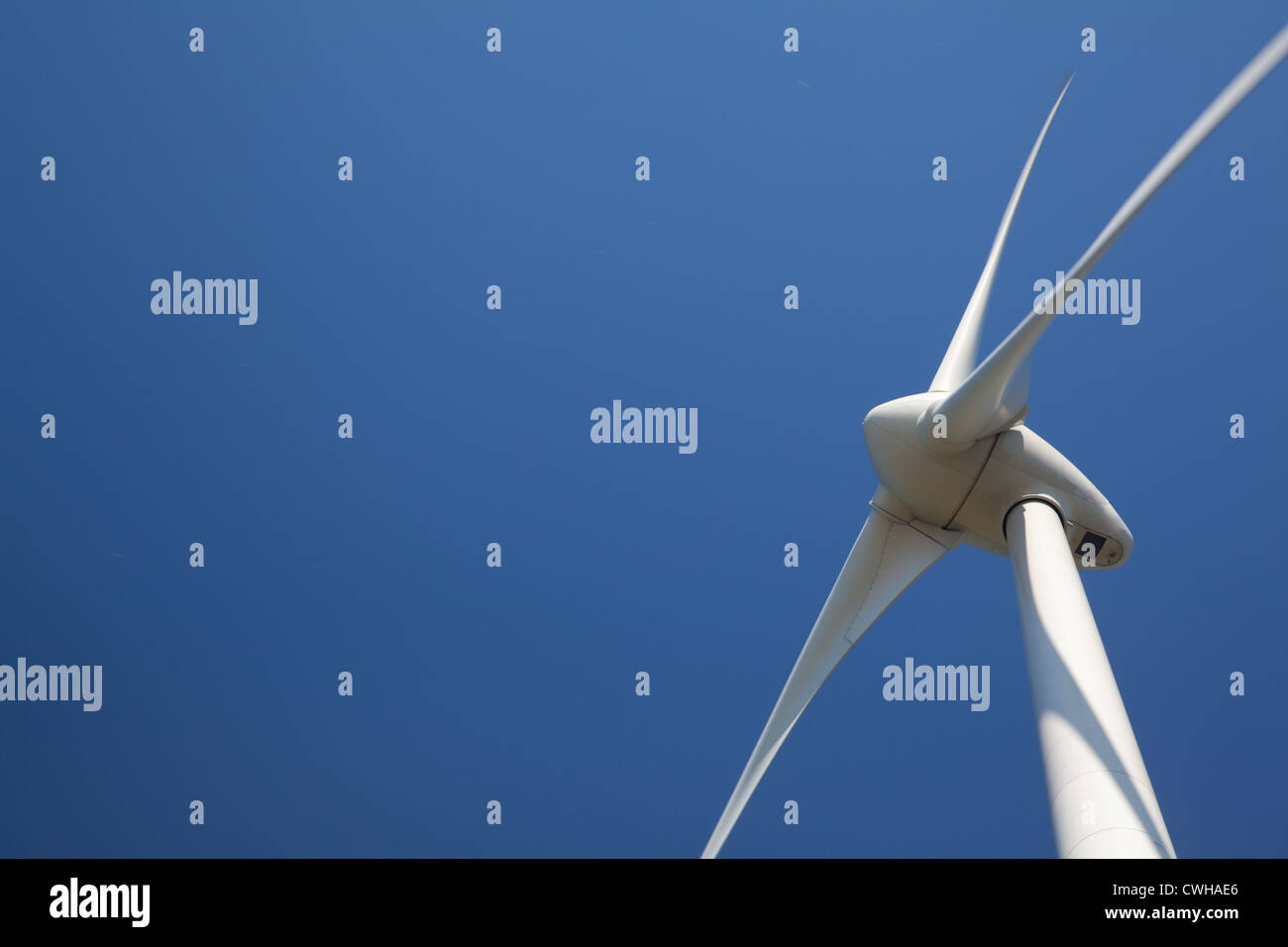 Abstract view of Wind Turbine producing alternative energy Stock Photo ...