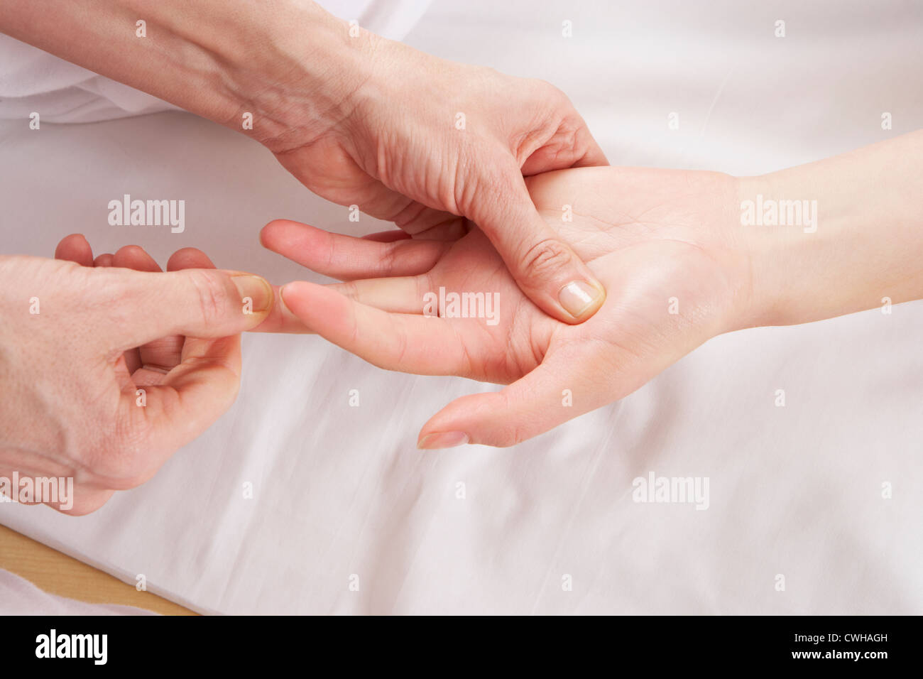 Reflexology palm hi-res stock photography and images - Alamy