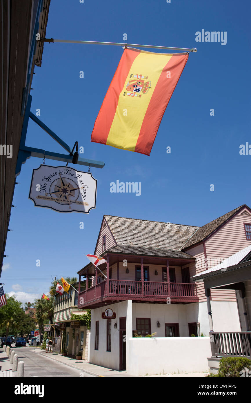 SPANISH NATIONAL FLAG HYPOLITA STREET HISTORIC DISTRICT ST AUGUSTINE ...