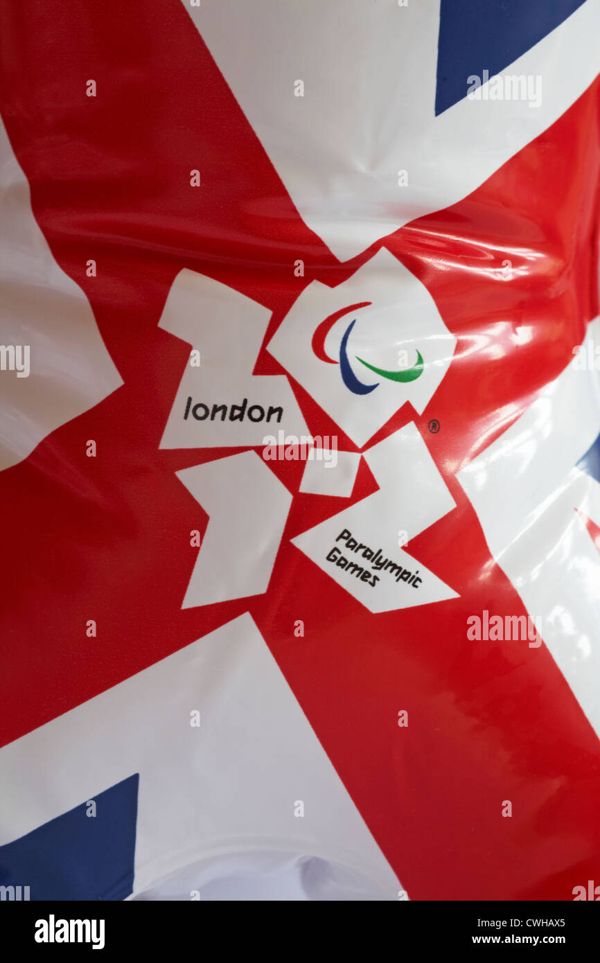 Paralympic logo with Agitos Symbol on inflatable Mandeville mascot for ...