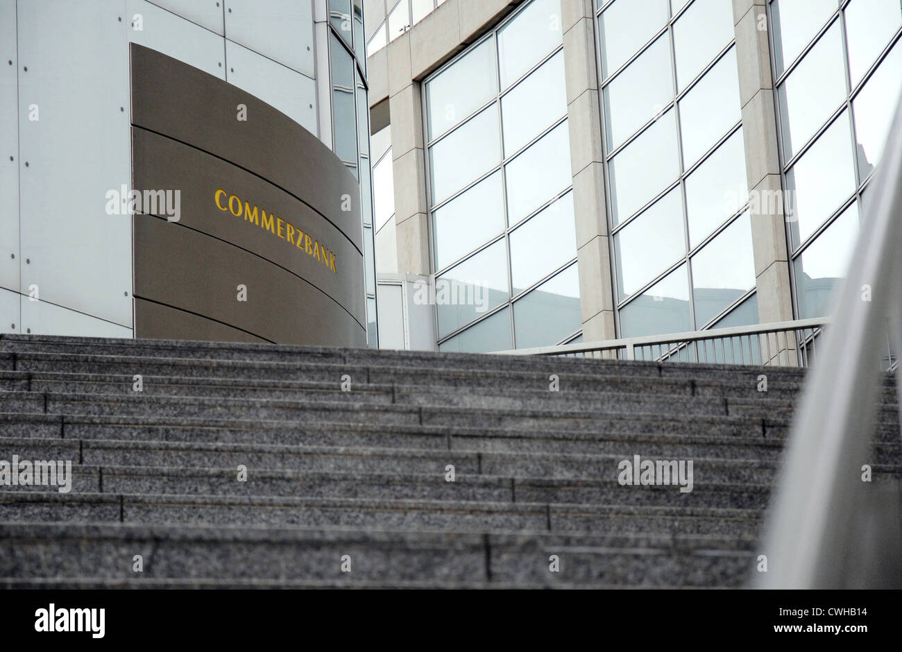 Frankfurt / Main, the entrance of the Commerzbank headquarters Stock ...
