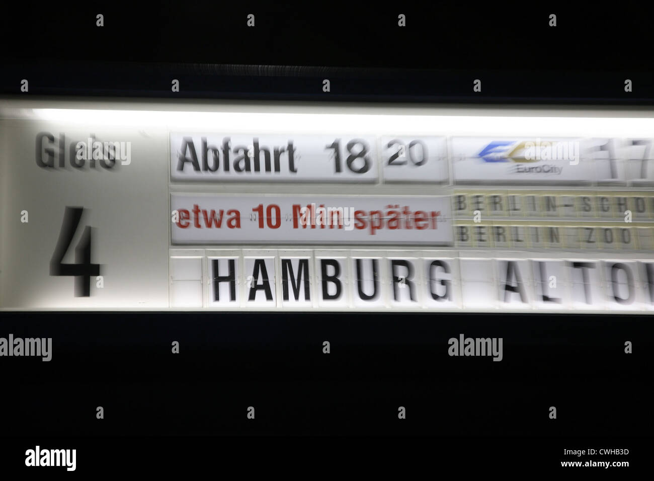 Display board deutsche bahn train hi-res stock photography and images ...