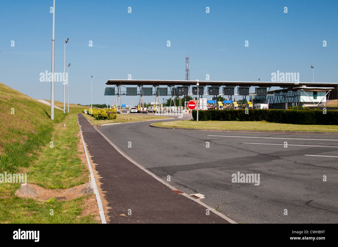 A29 motorway toll, France Stock Photo - Alamy