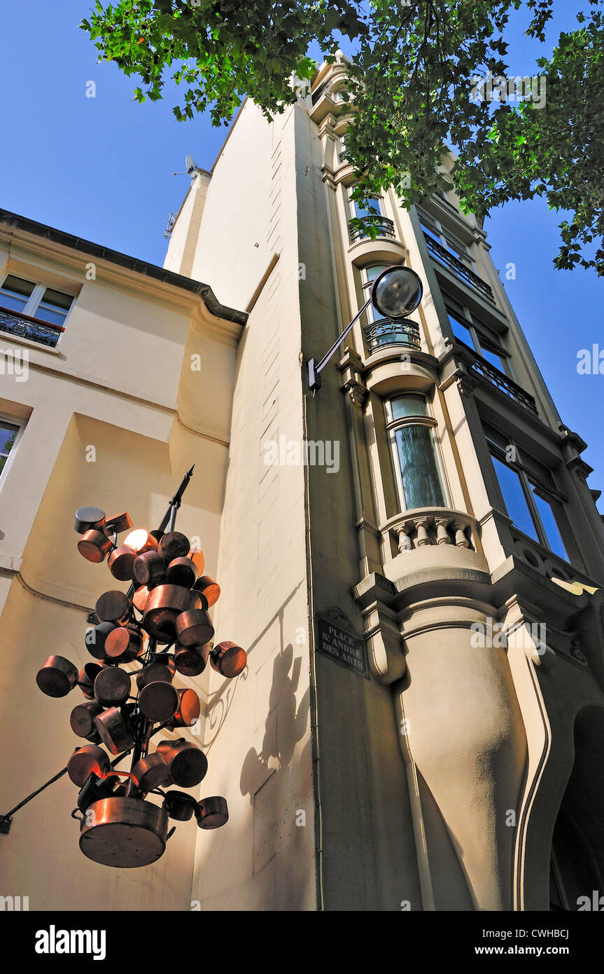 Paris, France. Hennebique building, No.1 Rue Danton (6th Arr) entirely ...