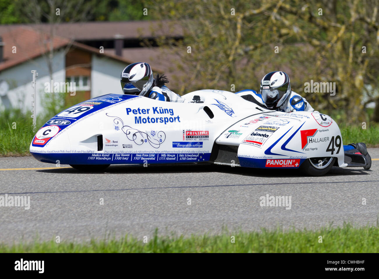 Vintage race car LCR Suzuki F1 Sidecar from 1995 at Grand Prix in ...