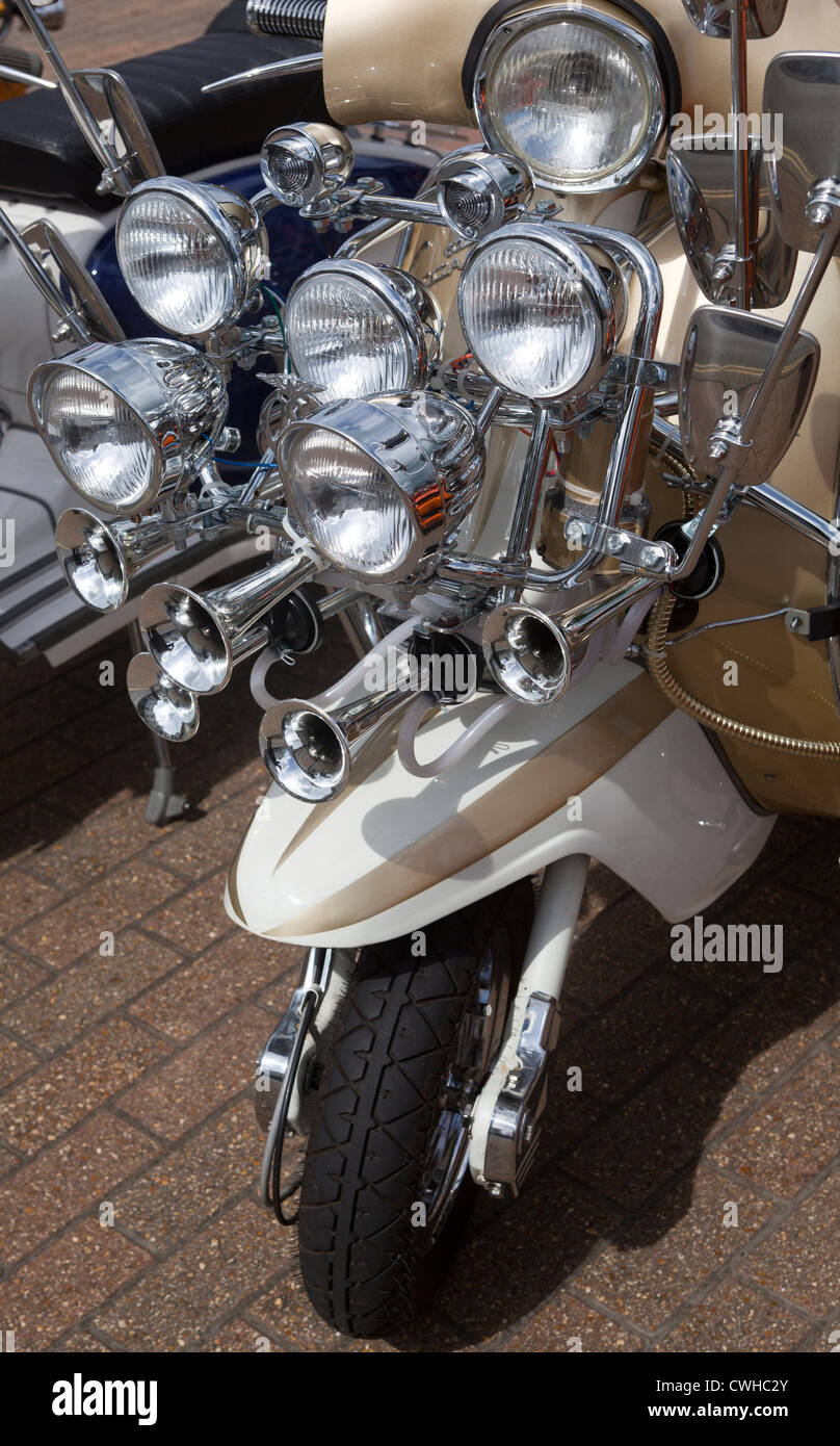 Customised Classic Lambretta Scooter Stock Photo - Alamy
