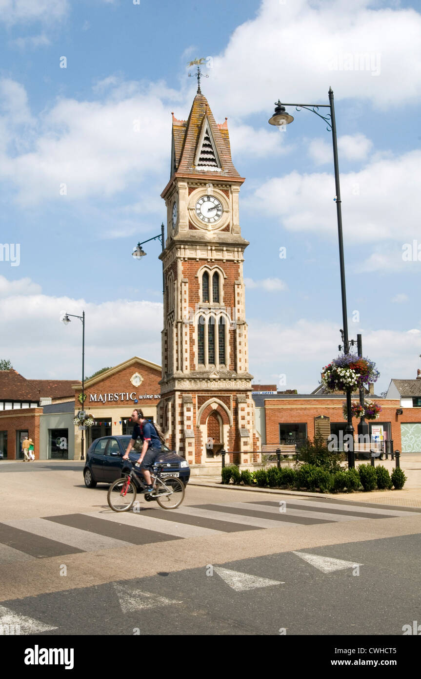 newmarket town clock uk suffolk uk iconic building Stock Photo - Alamy