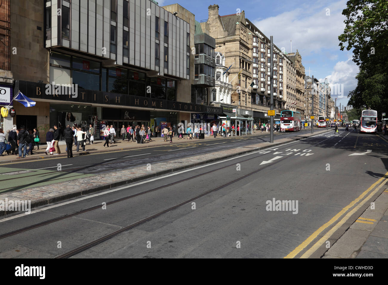 Princes Street in Edinburgh city centre, Scotland, UK Stock Photo - Alamy
