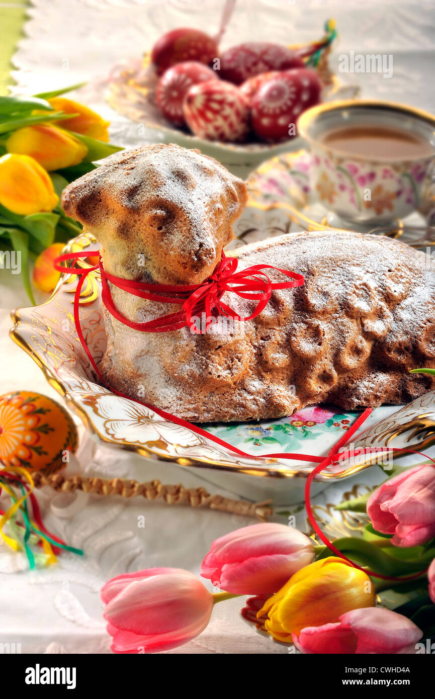 Sweet Lamb with chocolate Stock Photo - Alamy