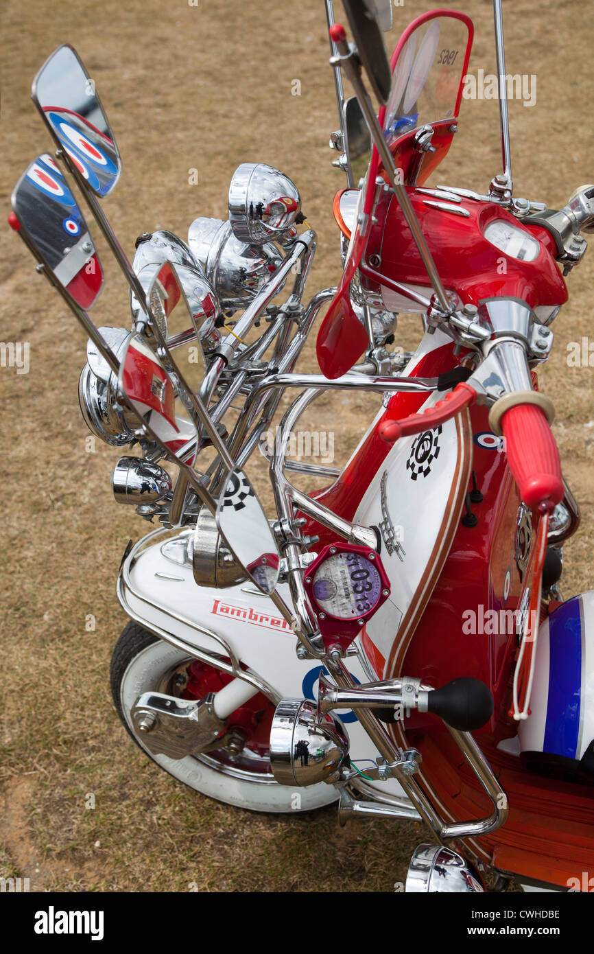 Customised Classic Lambretta Scooter Stock Photo - Alamy