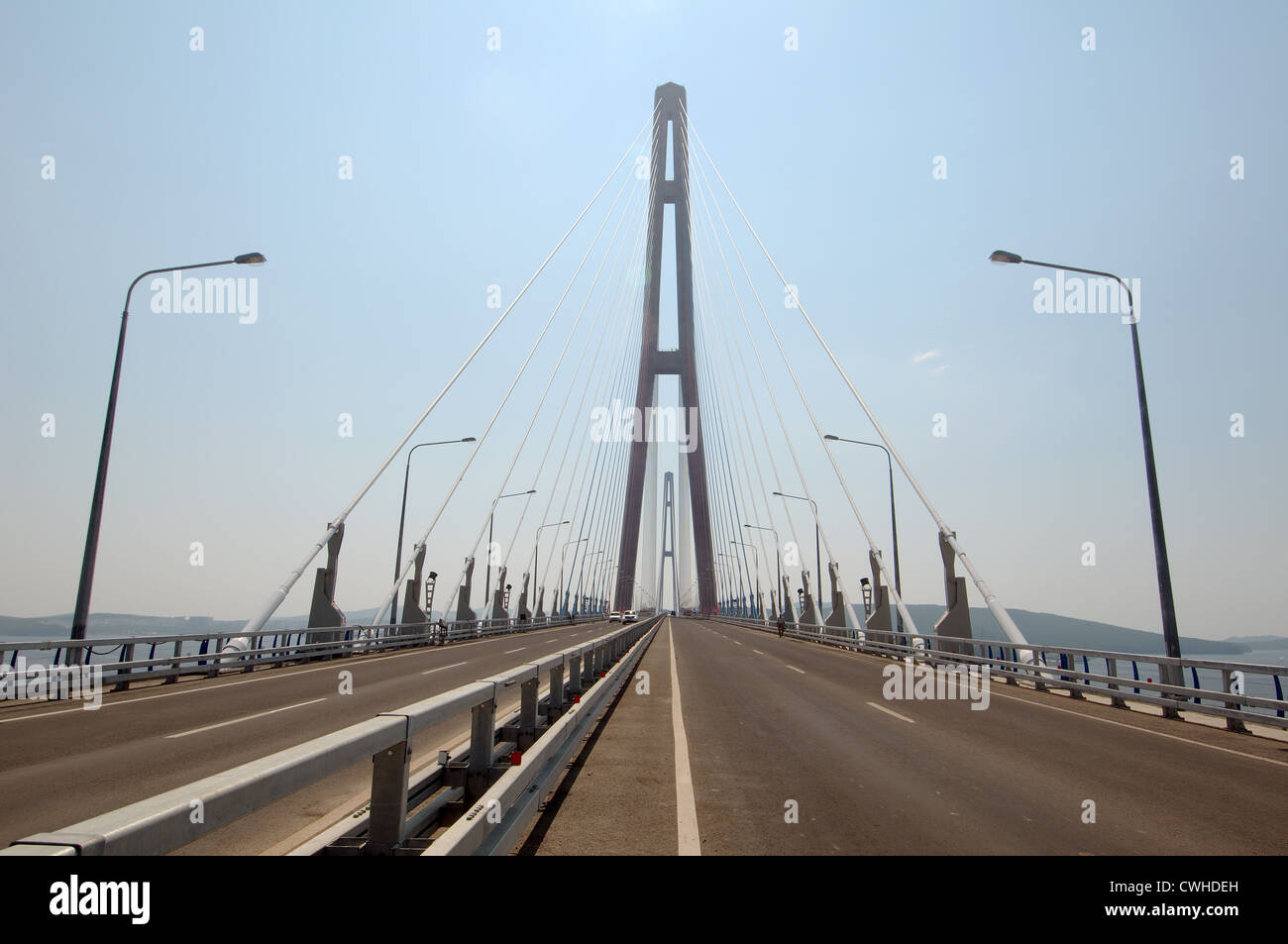 Bridge Vladivostok-Russky Island. Far East, Primorsky Krai, Russian ...