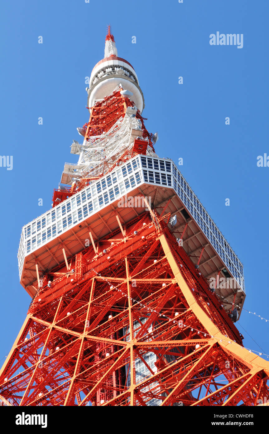Wide angle perspective of Tokyo Tower, Japan Stock Photo - Alamy