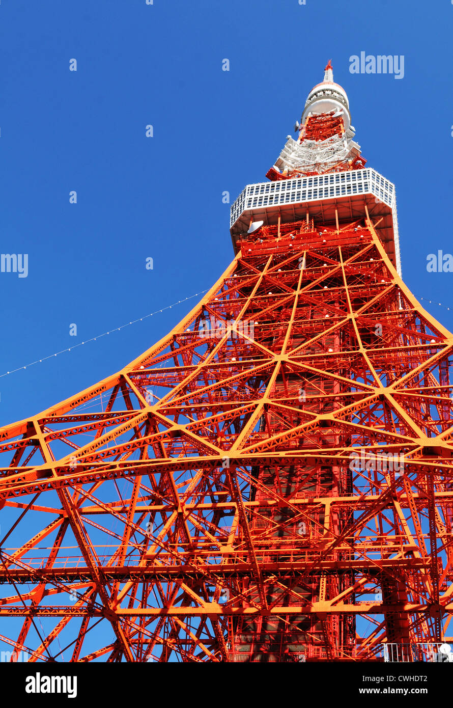Wide angle perspective of Tokyo Tower, Japan Stock Photo - Alamy