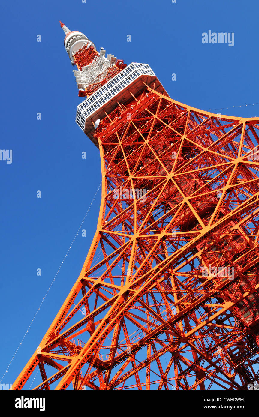 Wide angle perspective of Tokyo Tower, Japan Stock Photo - Alamy