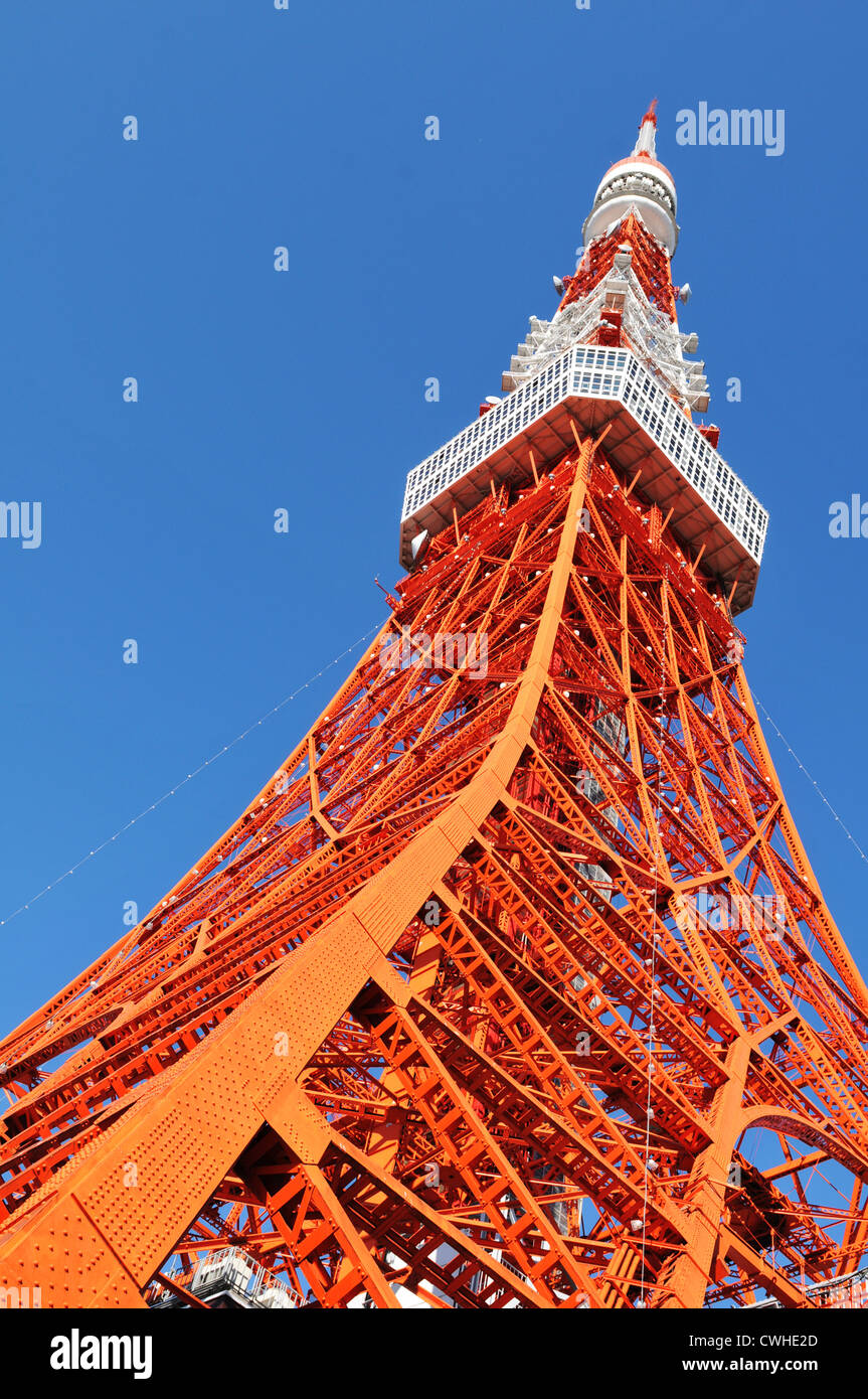 Wide angle perspective of Tokyo Tower, Japan Stock Photo - Alamy