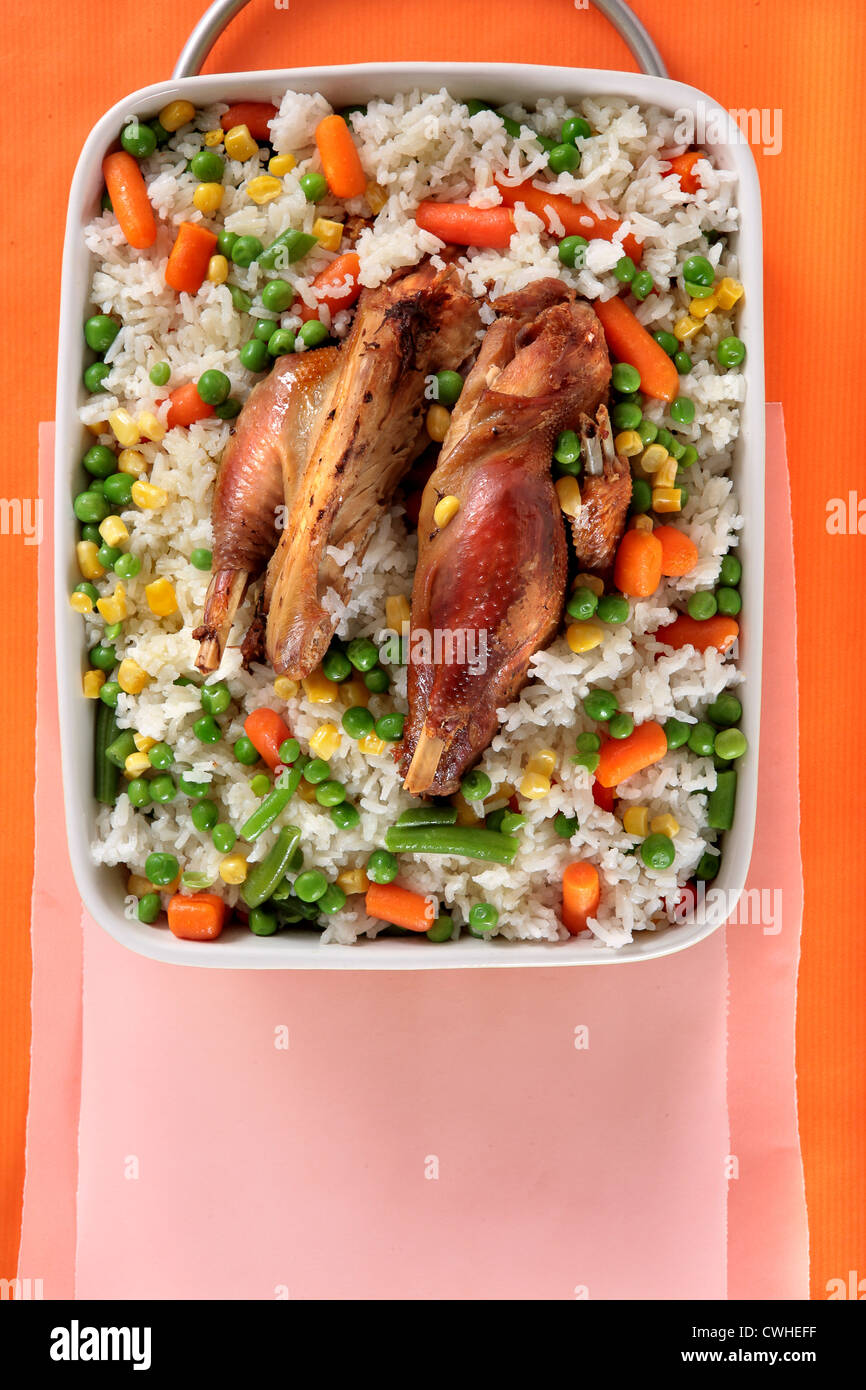 Hen in rice and vegetable hi-res stock photography and images - Alamy