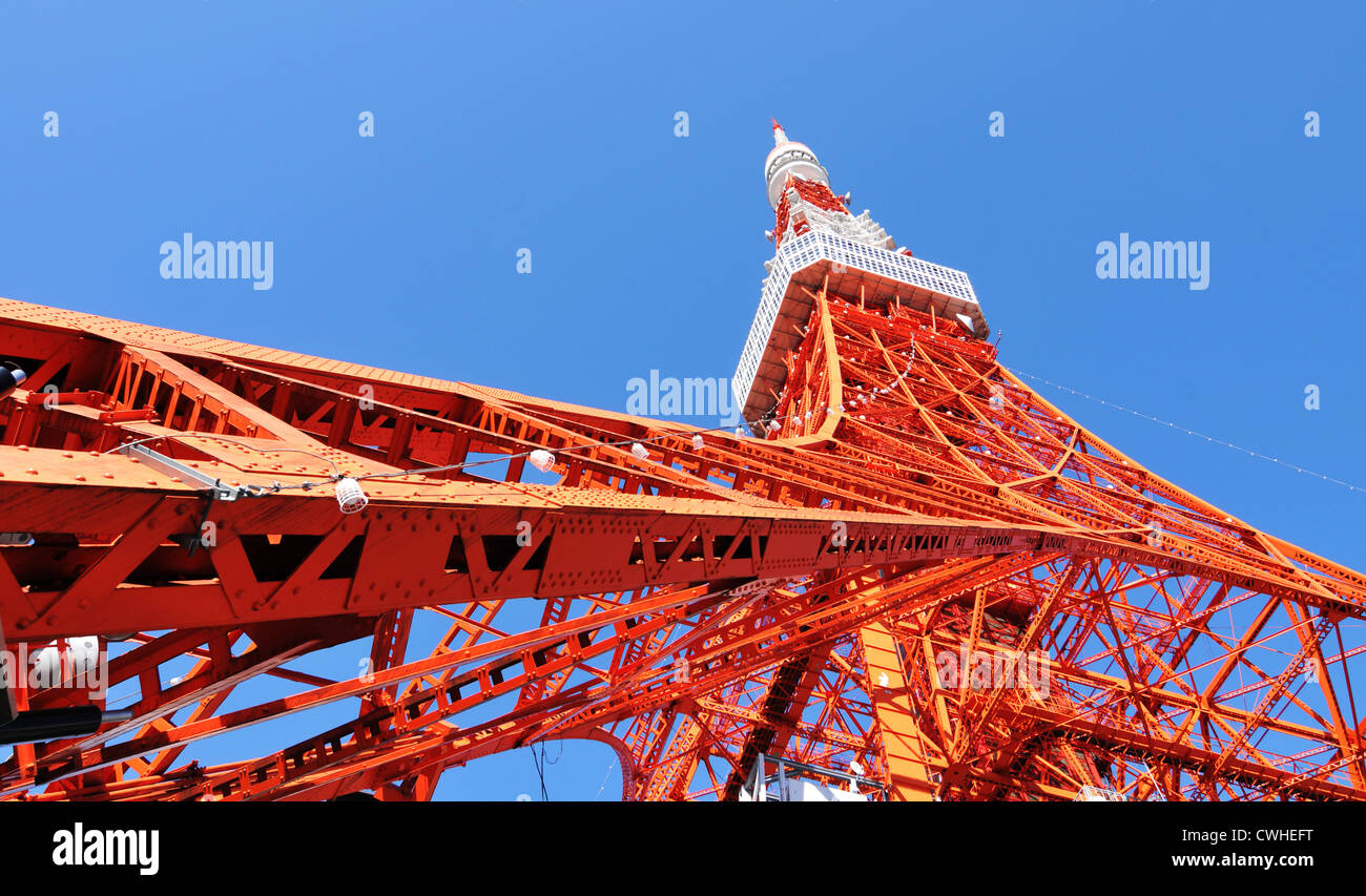 Wide angle perspective of Tokyo Tower, Japan Stock Photo - Alamy