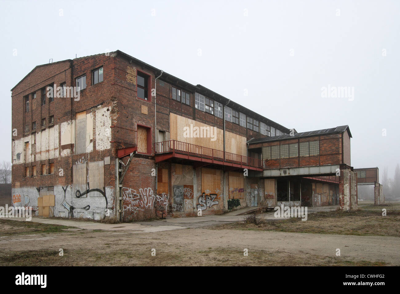 Berlin, ruins of the old glass factory on Stralau Stock Photo - Alamy