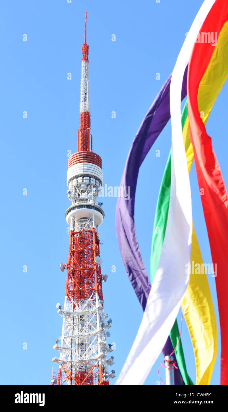 Wide angle perspective of Tokyo Tower, Japan Stock Photo - Alamy