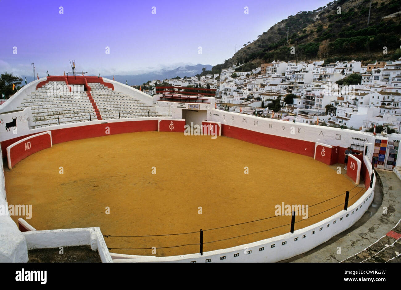 Bullring in the Hilltop town of Mijas Andalusia Spain Stock Photo - Alamy
