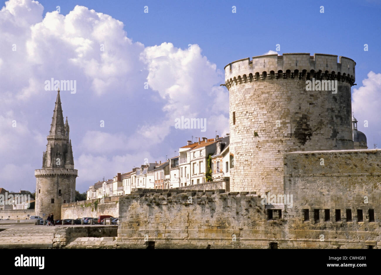 La Rochelle medieval walls France Stock Photo - Alamy