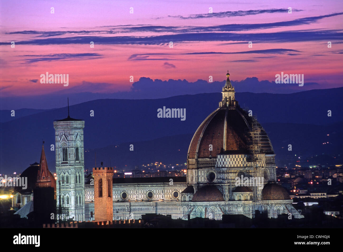 The Dome in Florence Italy at nightfall Stock Photo - Alamy