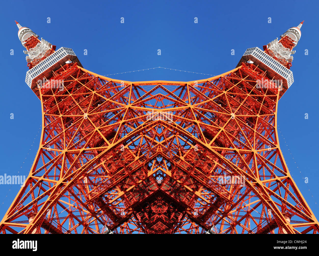 Wide angle perspective of Tokyo Tower, Japan Stock Photo - Alamy