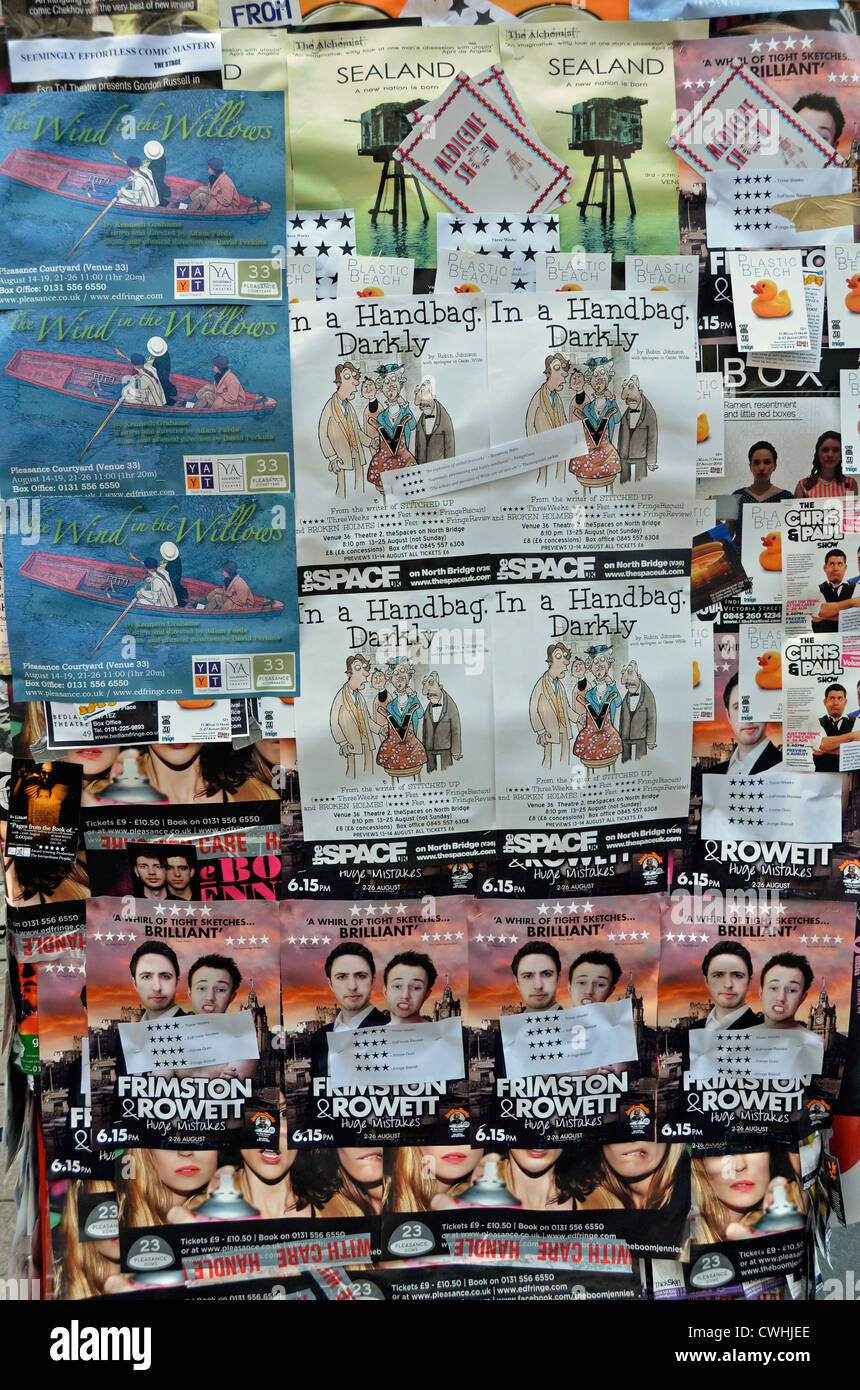 Edinburgh Fringe Festival posters Stock Photo - Alamy