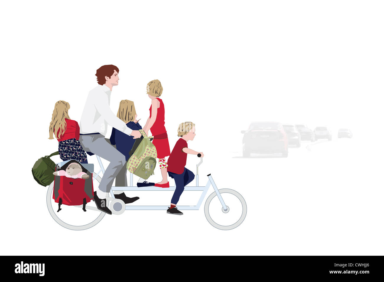 Ride to school Stock Photo - Alamy