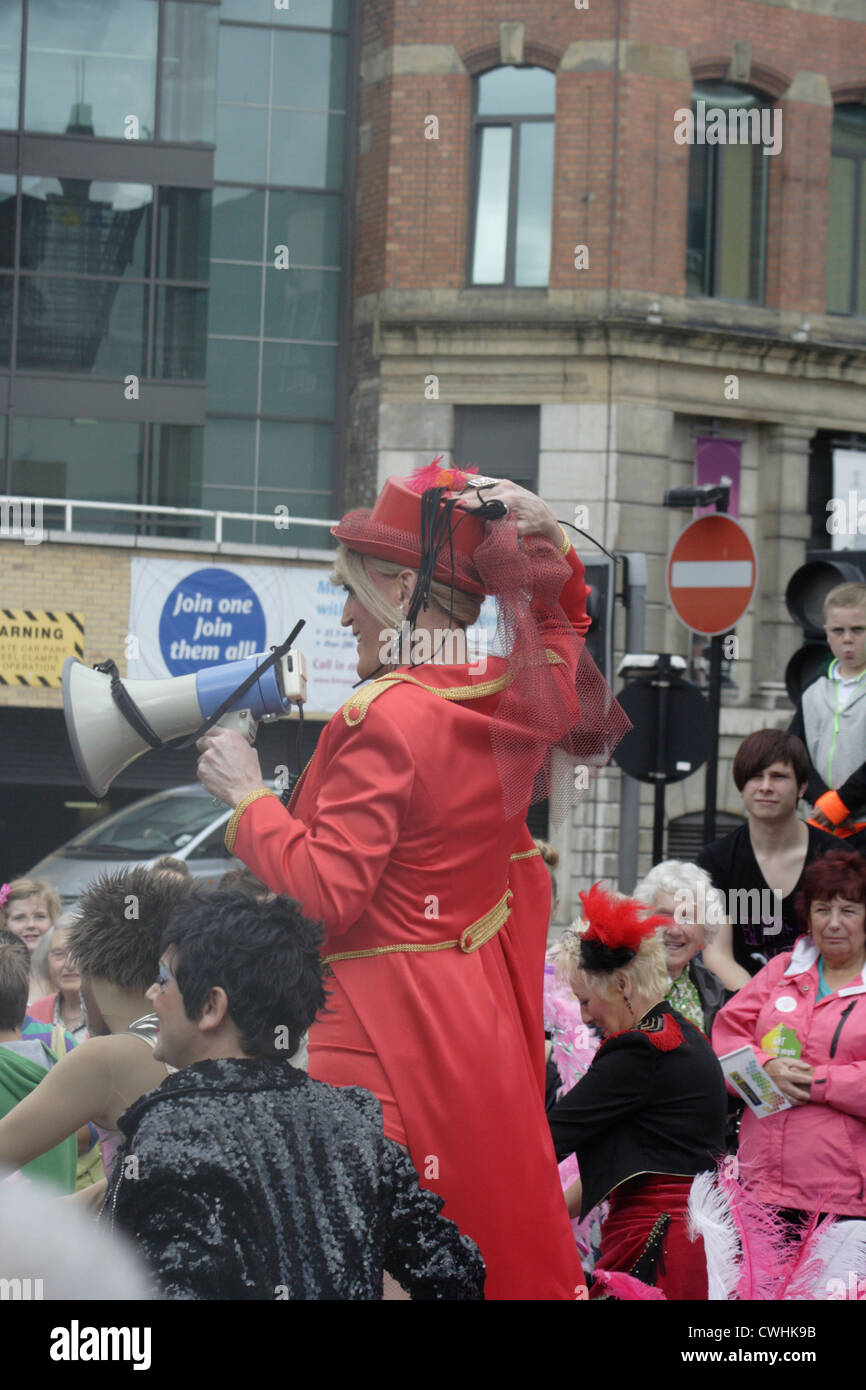 getting the message out with microphone outdoors gay pride Liverpool ...