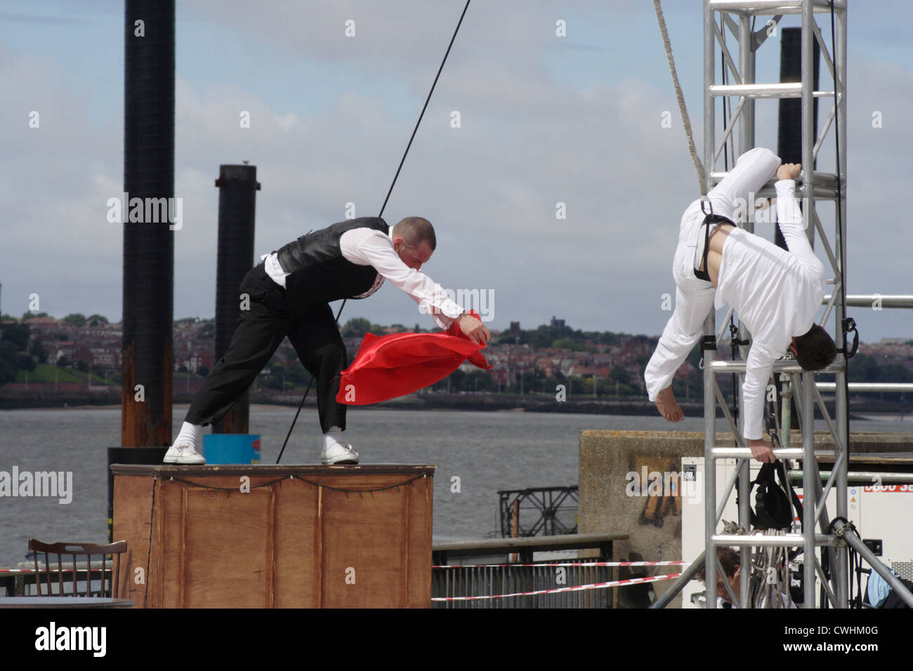 Male outdoor performers Liverpool Stock Photo - Alamy