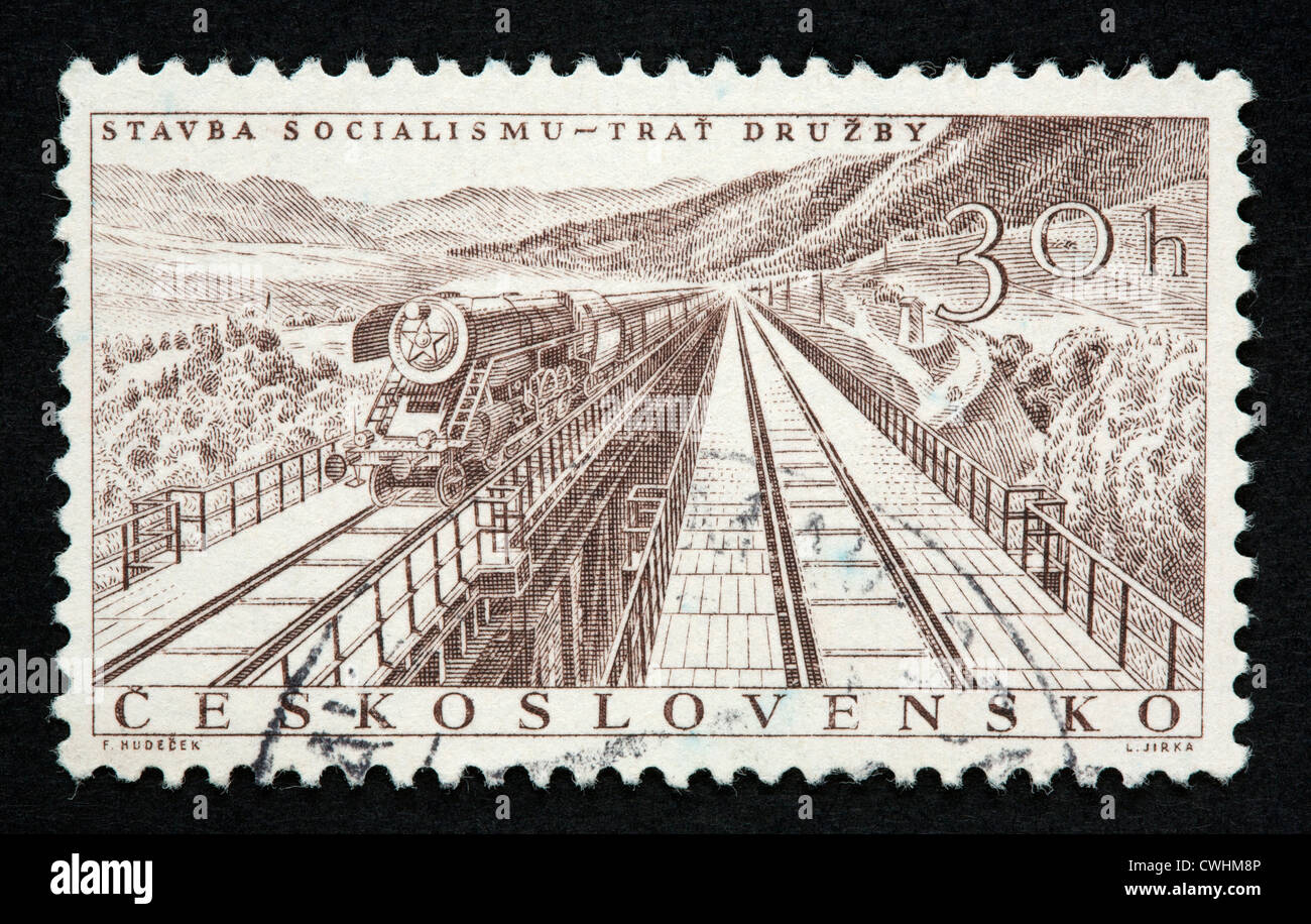 Czechoslovakian postage stamp Stock Photo - Alamy