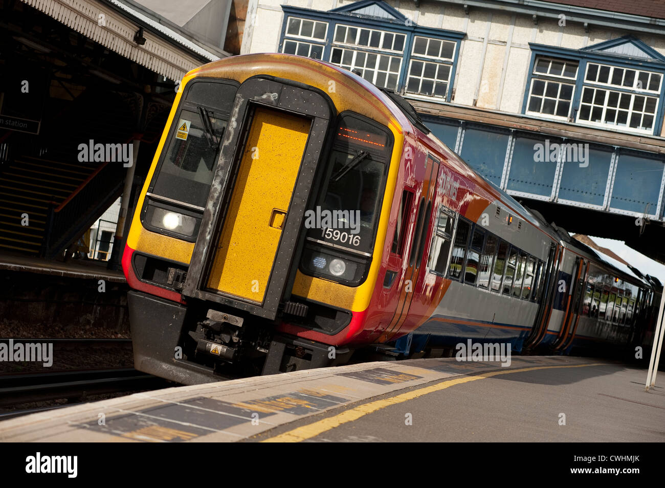 Class 159 passenger train in South West Trains livery at Clapham ...