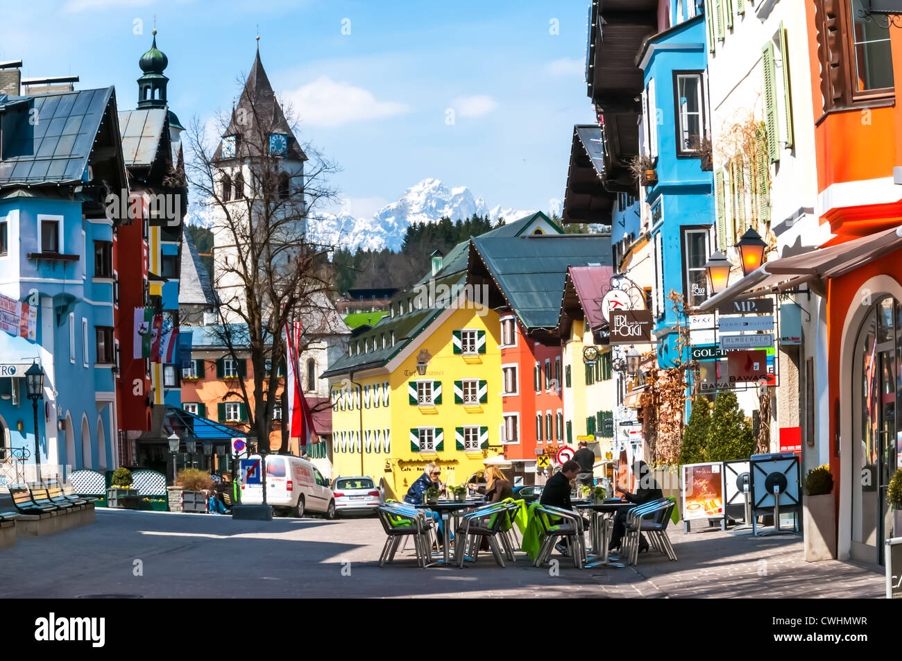 Street in Kitzbuhel Stock Photo - Alamy