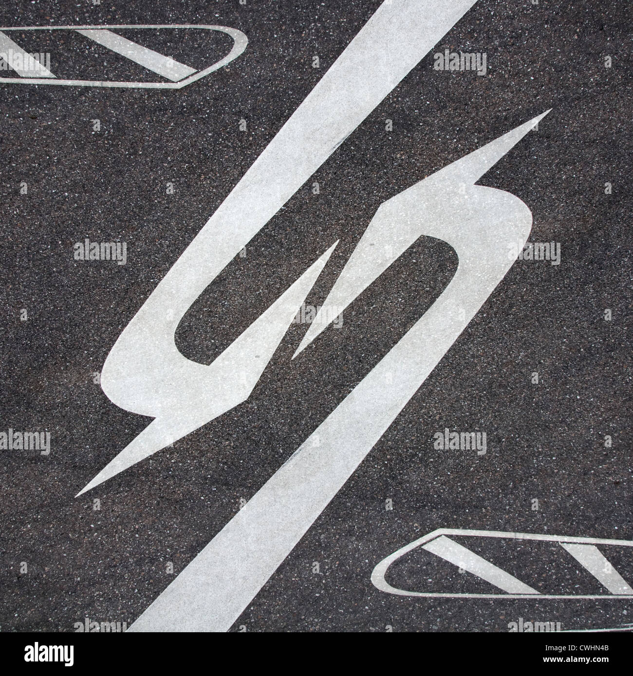 turn,directional arrow,road marking Stock Photo - Alamy