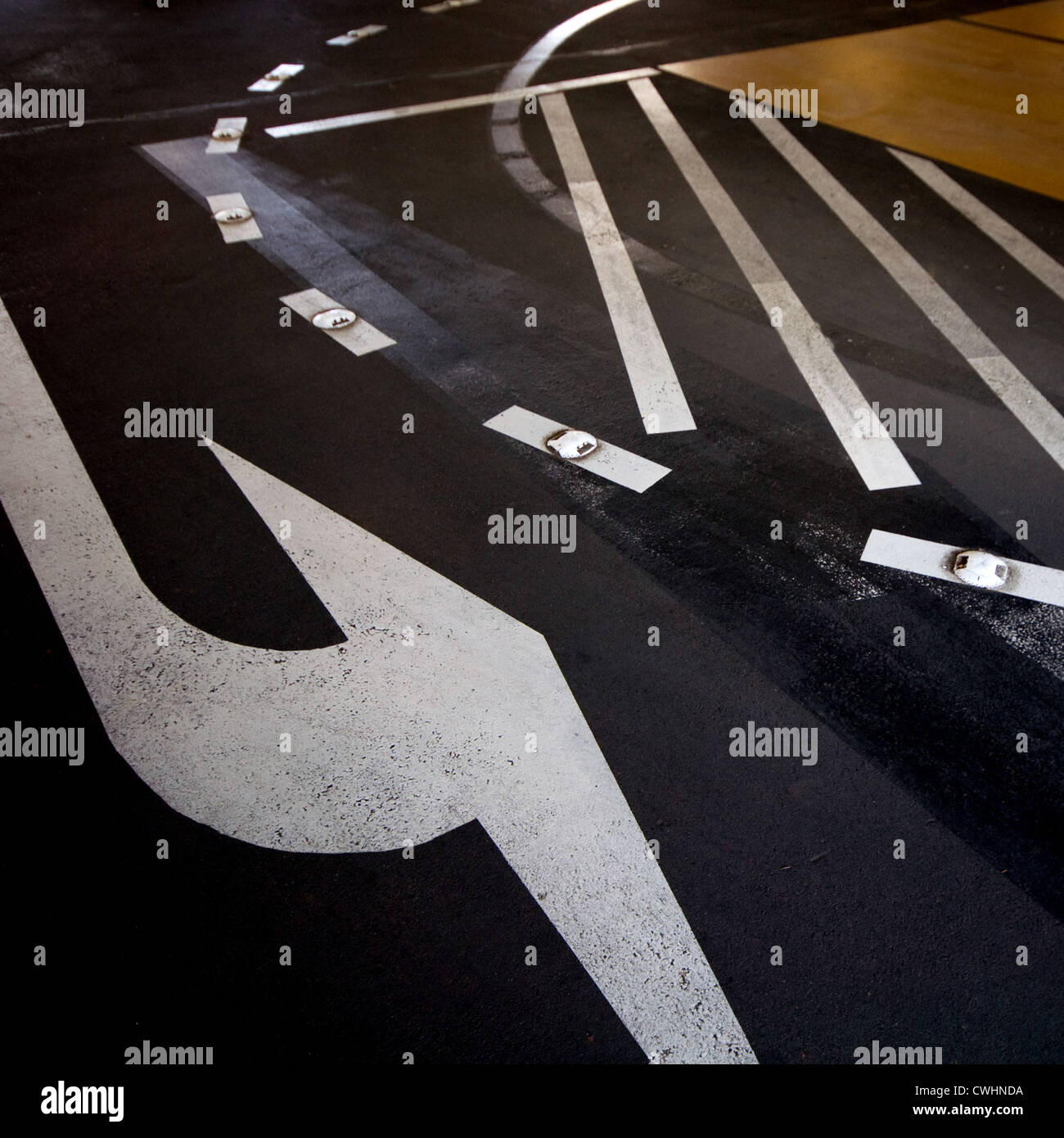 Arrow Road Turn Markings High Resolution Stock Photography and Images ...