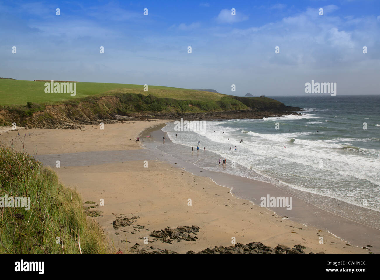 Porthcurnick beach rosevine hi-res stock photography and images - Alamy