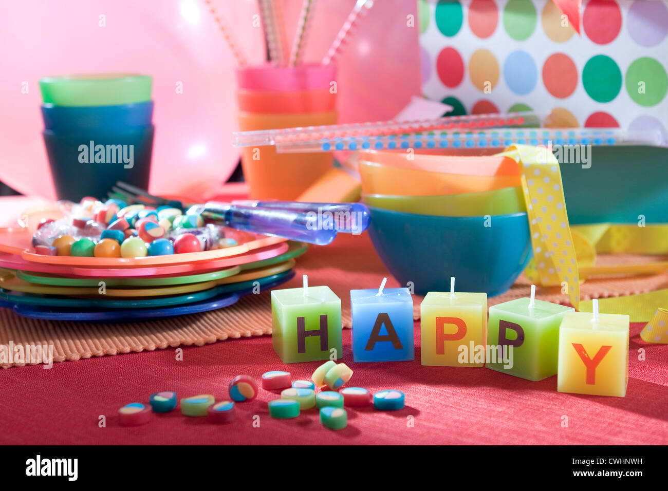 Color Birthday Party Stock Photo - Alamy