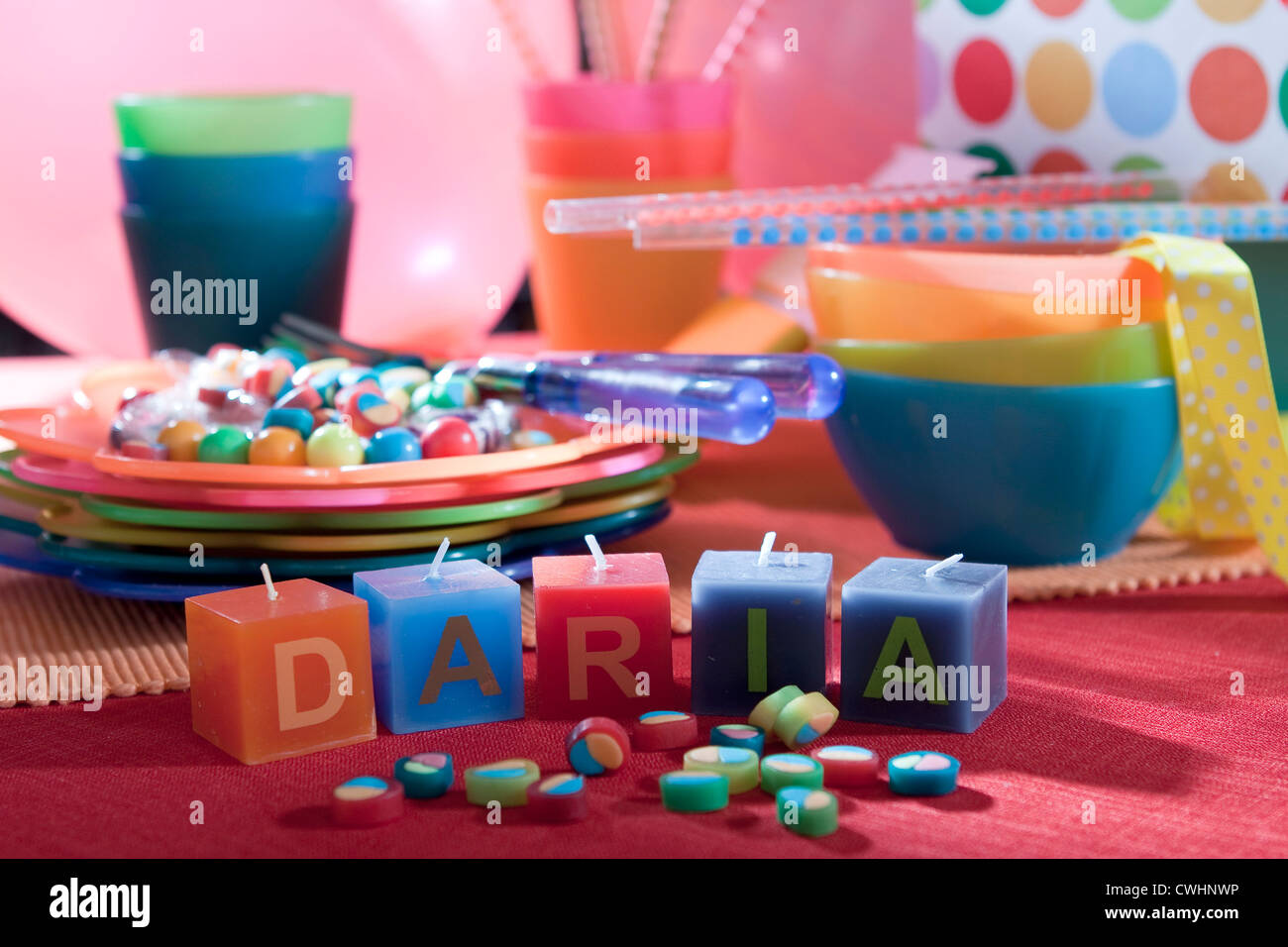 Color Birthday Party Stock Photo - Alamy