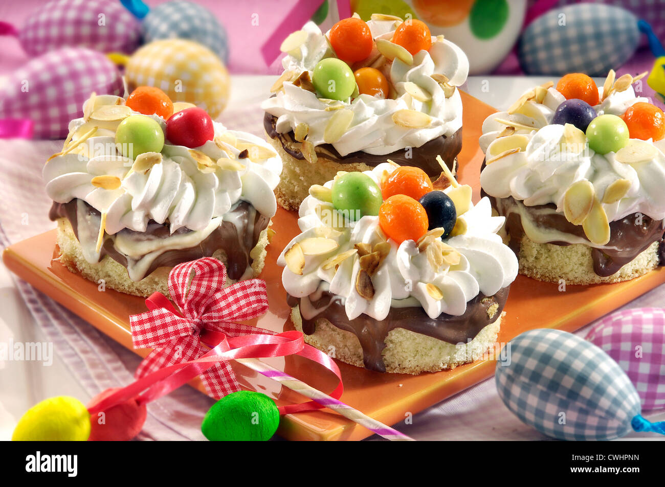 Little Fancy Cakes Stock Photo - Alamy